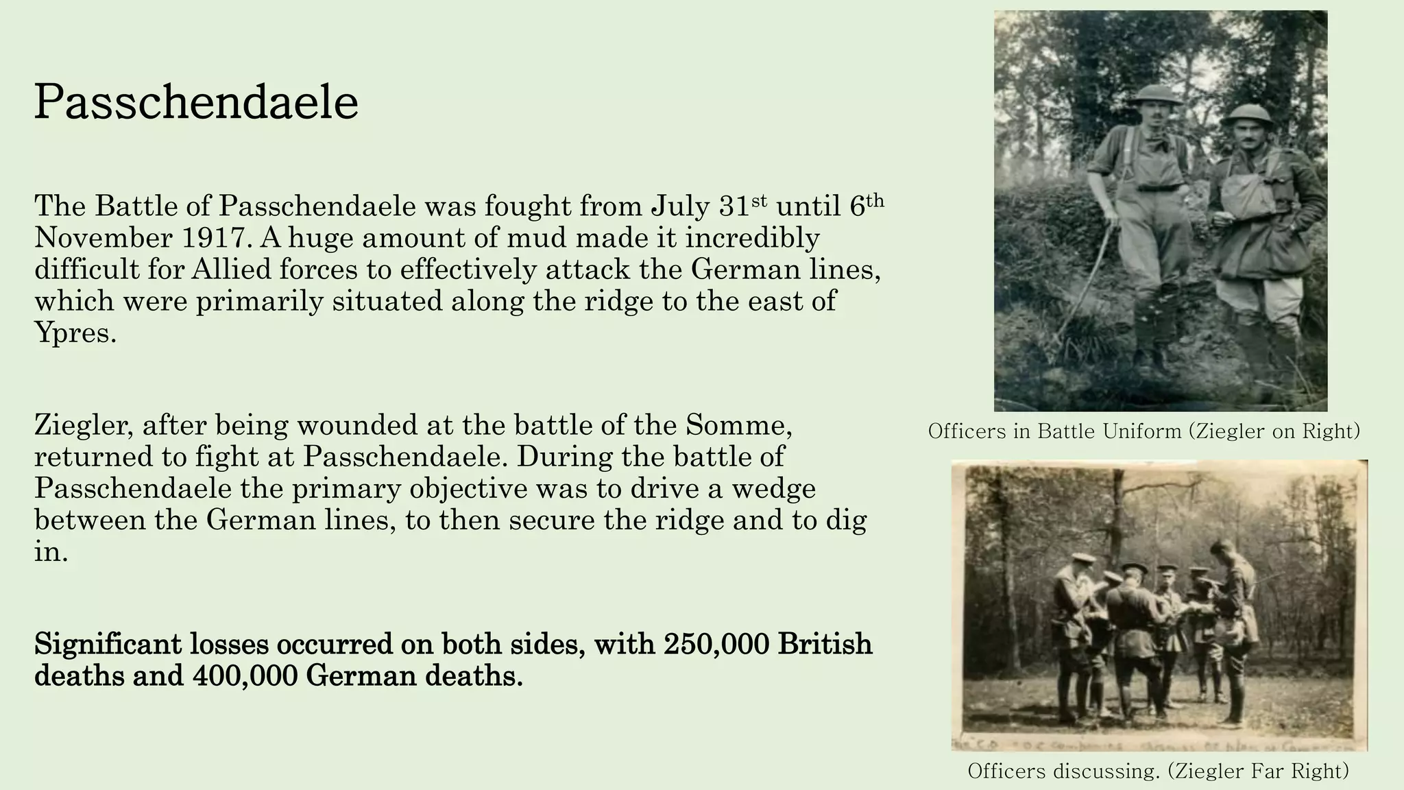 One Man's War: Captain George Geoffrey Zeigler | PPTX