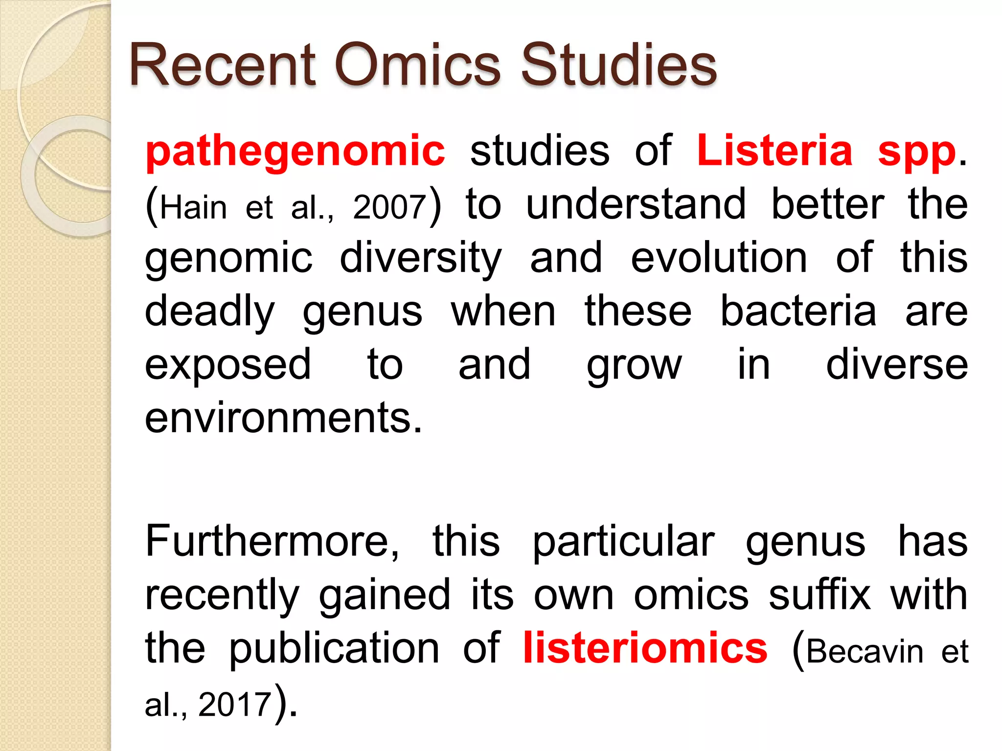 Omics Methods For Detection Of Foodborne Pathogens Pptx Genetics