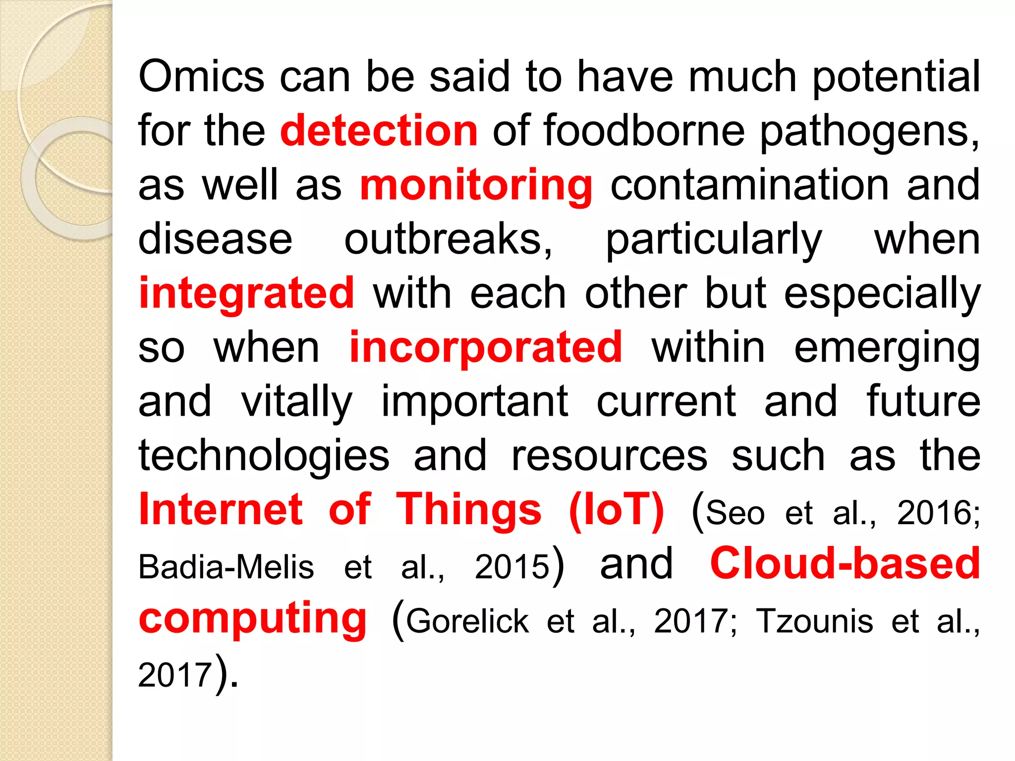 Omics methods for detection of foodborne pathogens | PPTX