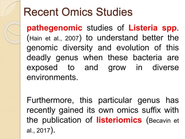 Omics methods for detection of foodborne pathogens | PPTX | Genetics | Science