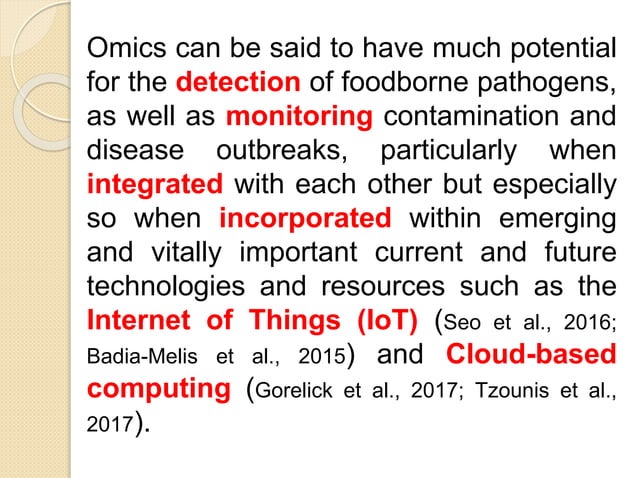 Omics methods for detection of foodborne pathogens | PPTX | Genetics | Science