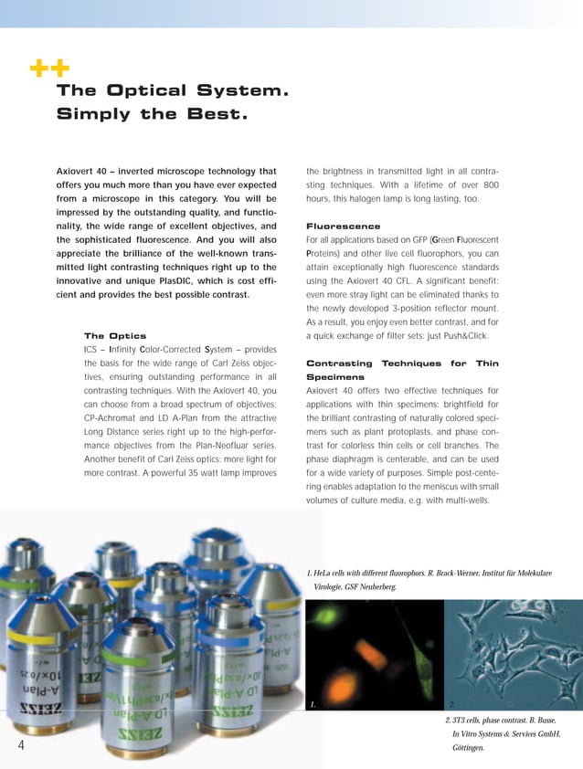 Zeiss axiovert 40 | PDF