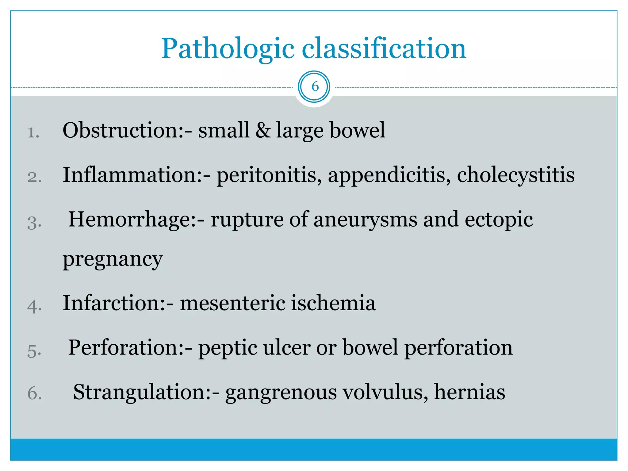 Acute abdomen | PPTX | Digestive Disorders | Diseases and Conditions