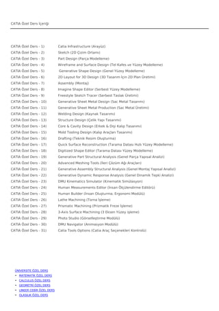 öZel catia dersi̇ beykoz | PDF