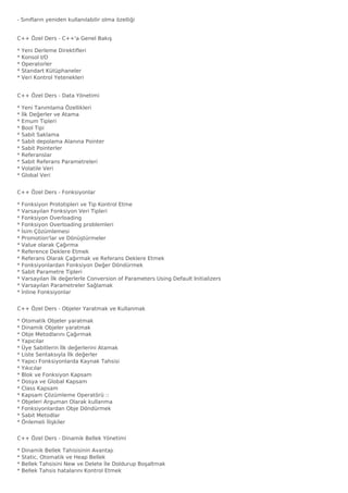 öZel c++ dersi̇ kadiköy | PDF