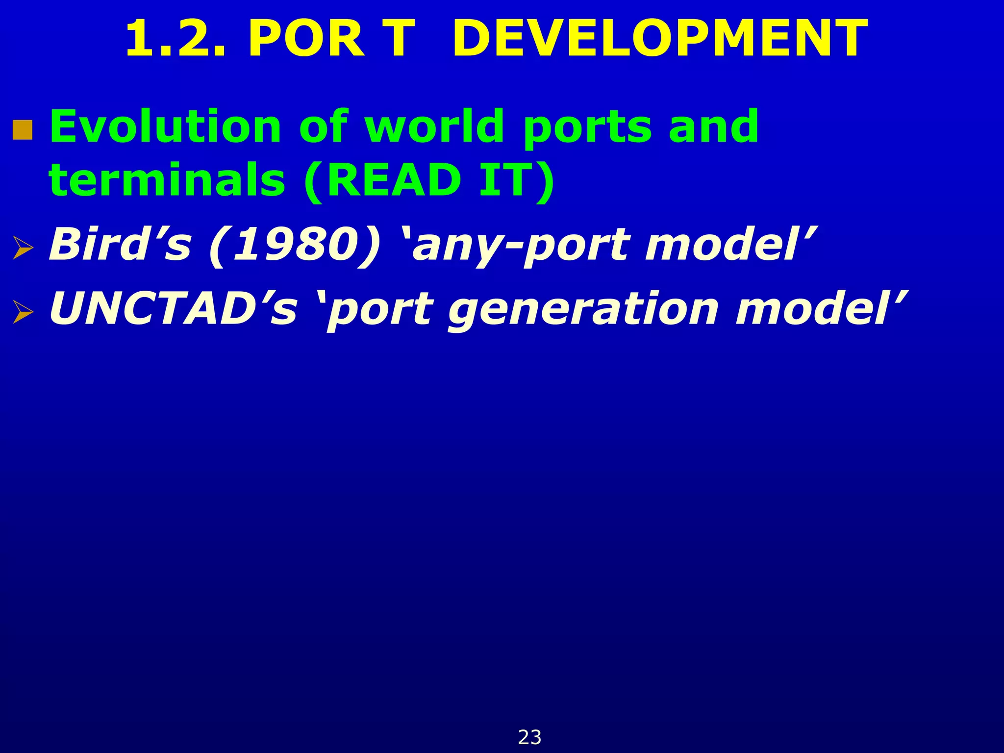 Port and Terminal Operations Management PPT | PPT