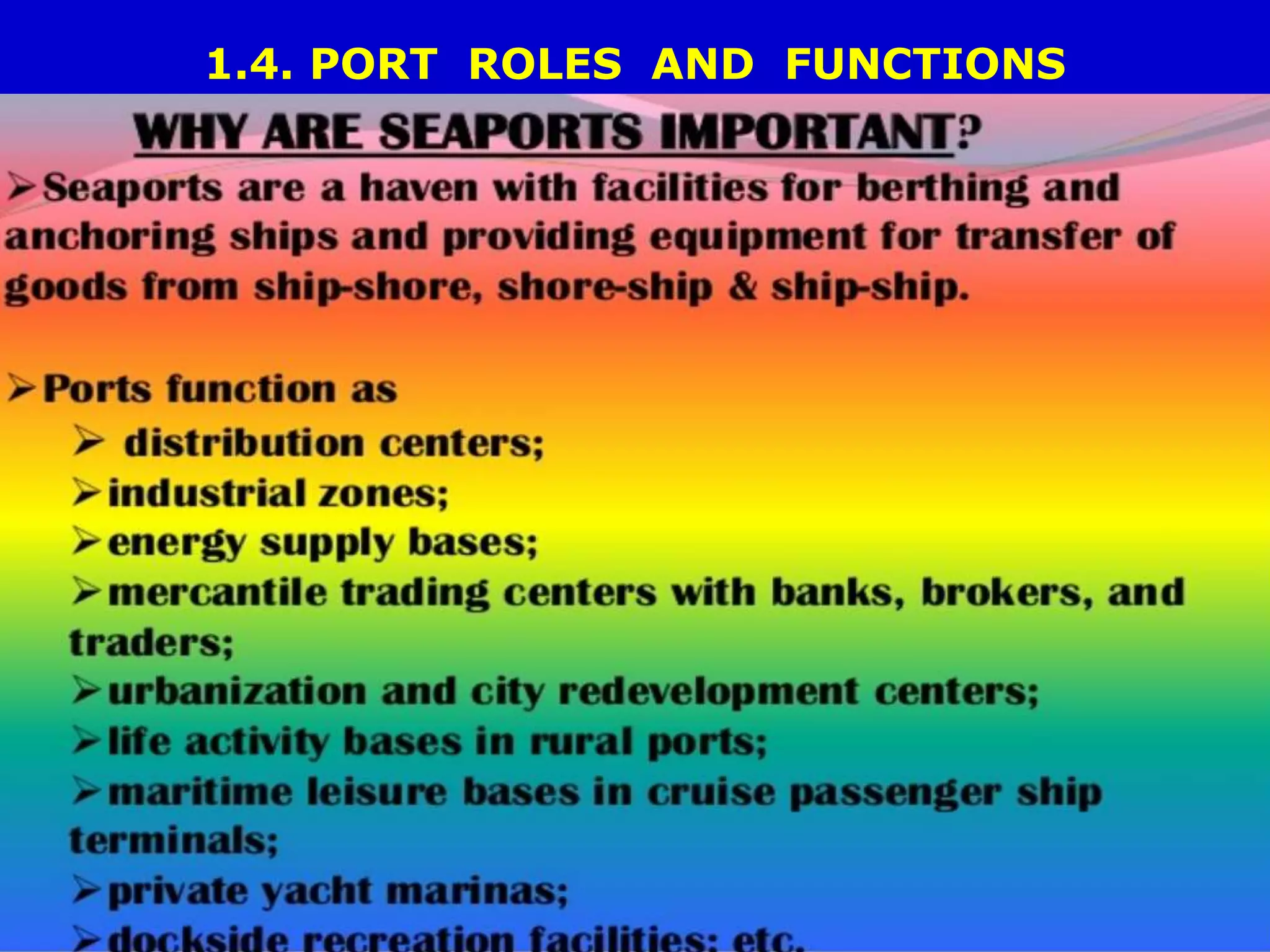 Port and Terminal Operations Management PPT | PPT