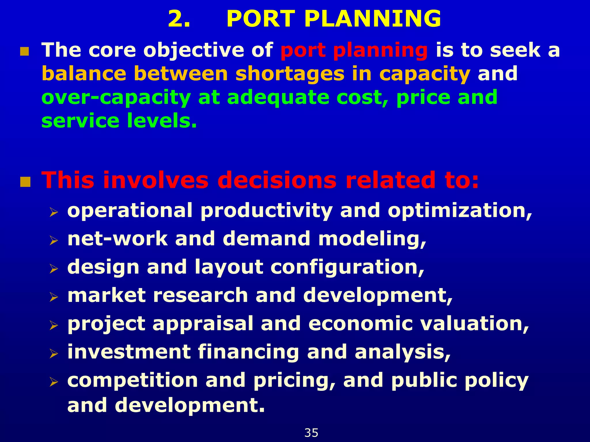 Port and Terminal Operations Management PPT | PPT