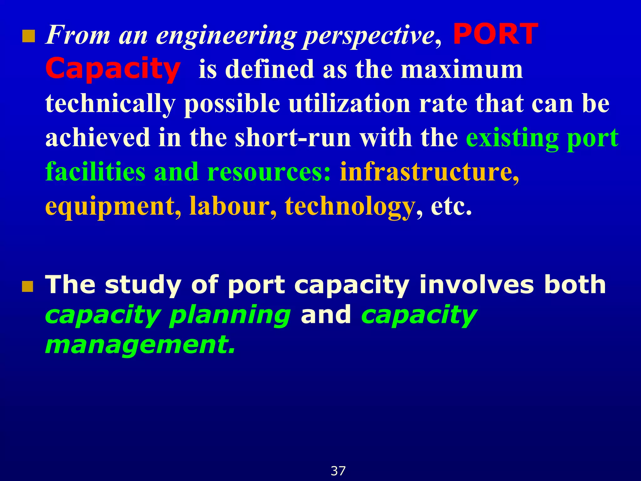 Port and Terminal Operations Management PPT | PPT