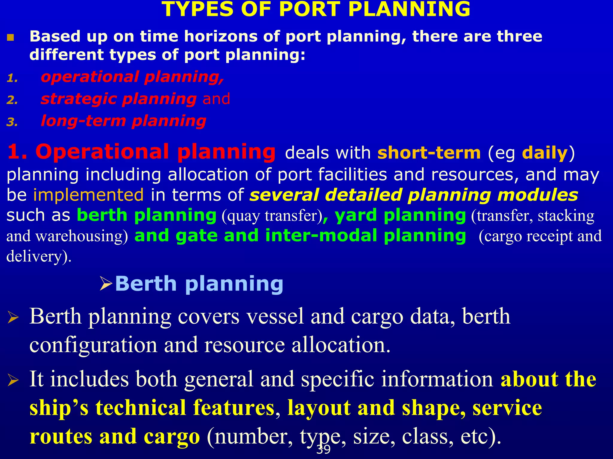 Port and Terminal Operations Management PPT | PPT