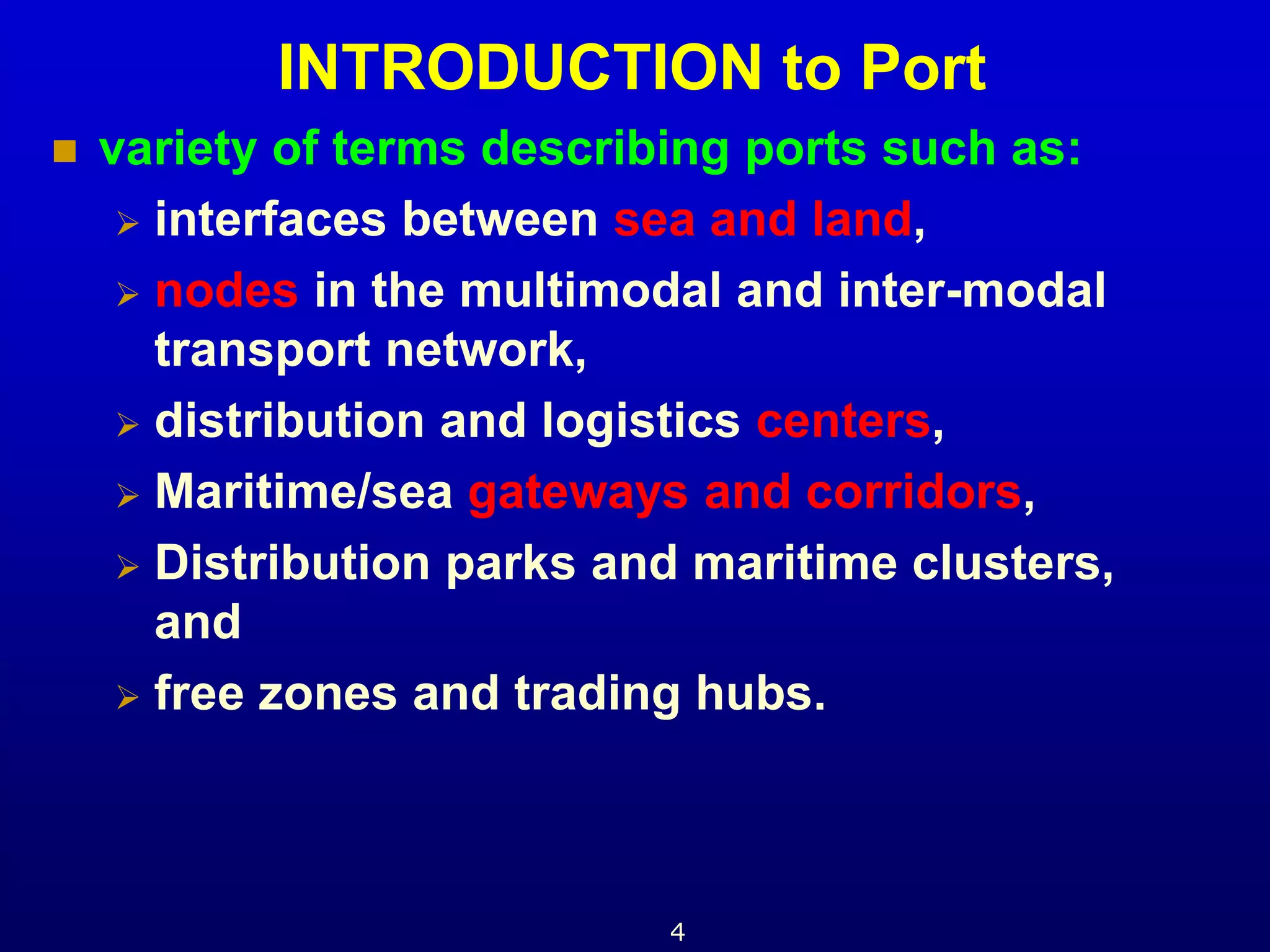 Port and Terminal Operations Management PPT | PPT