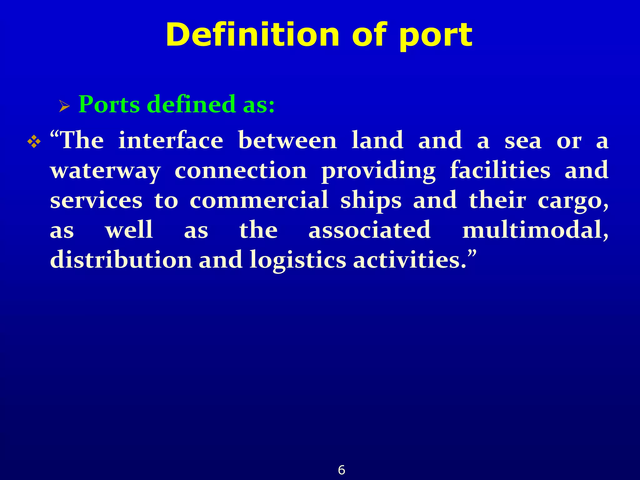 Port and Terminal Operations Management PPT | PPT