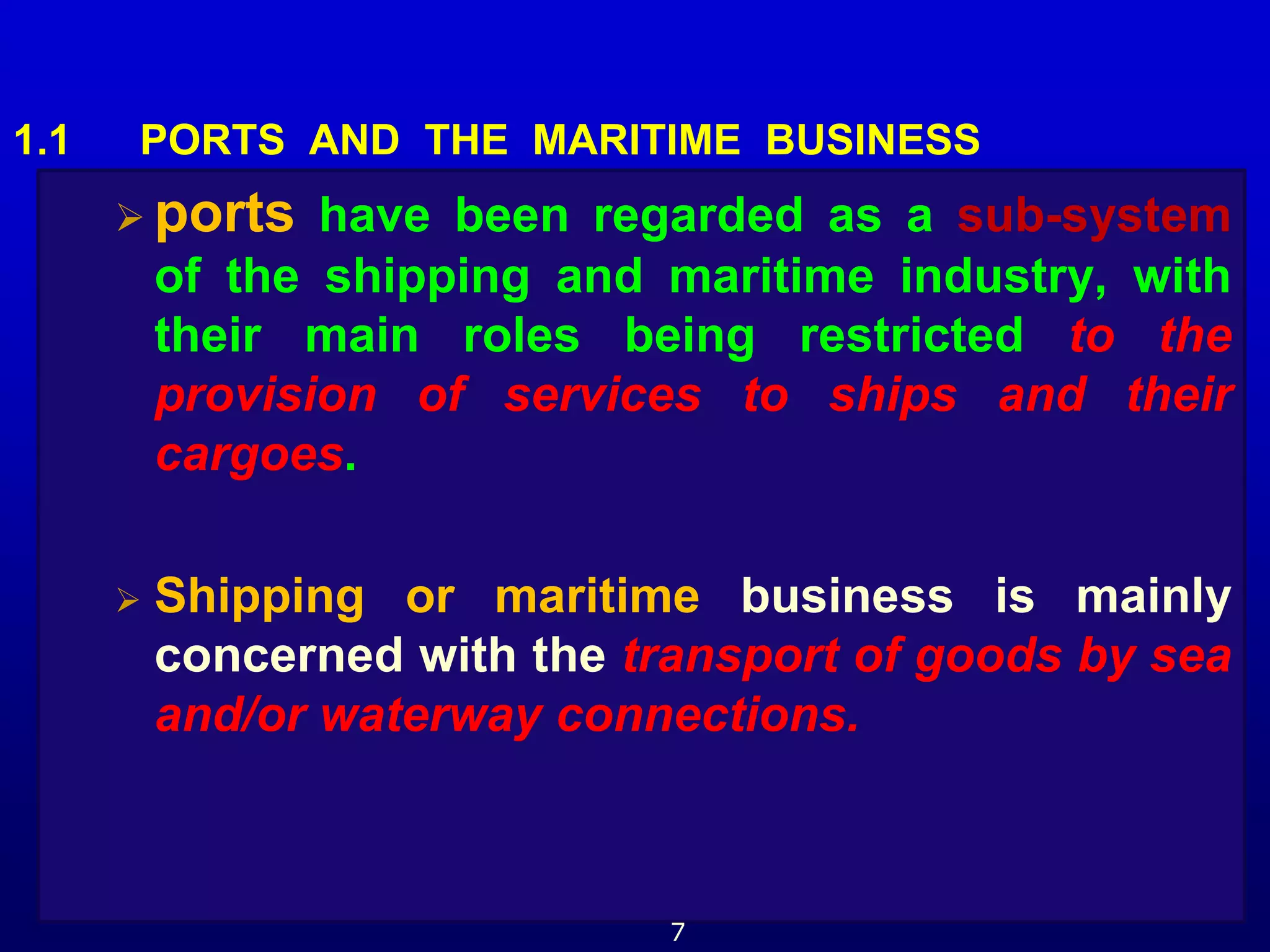 Port and Terminal Operations Management PPT | PPT