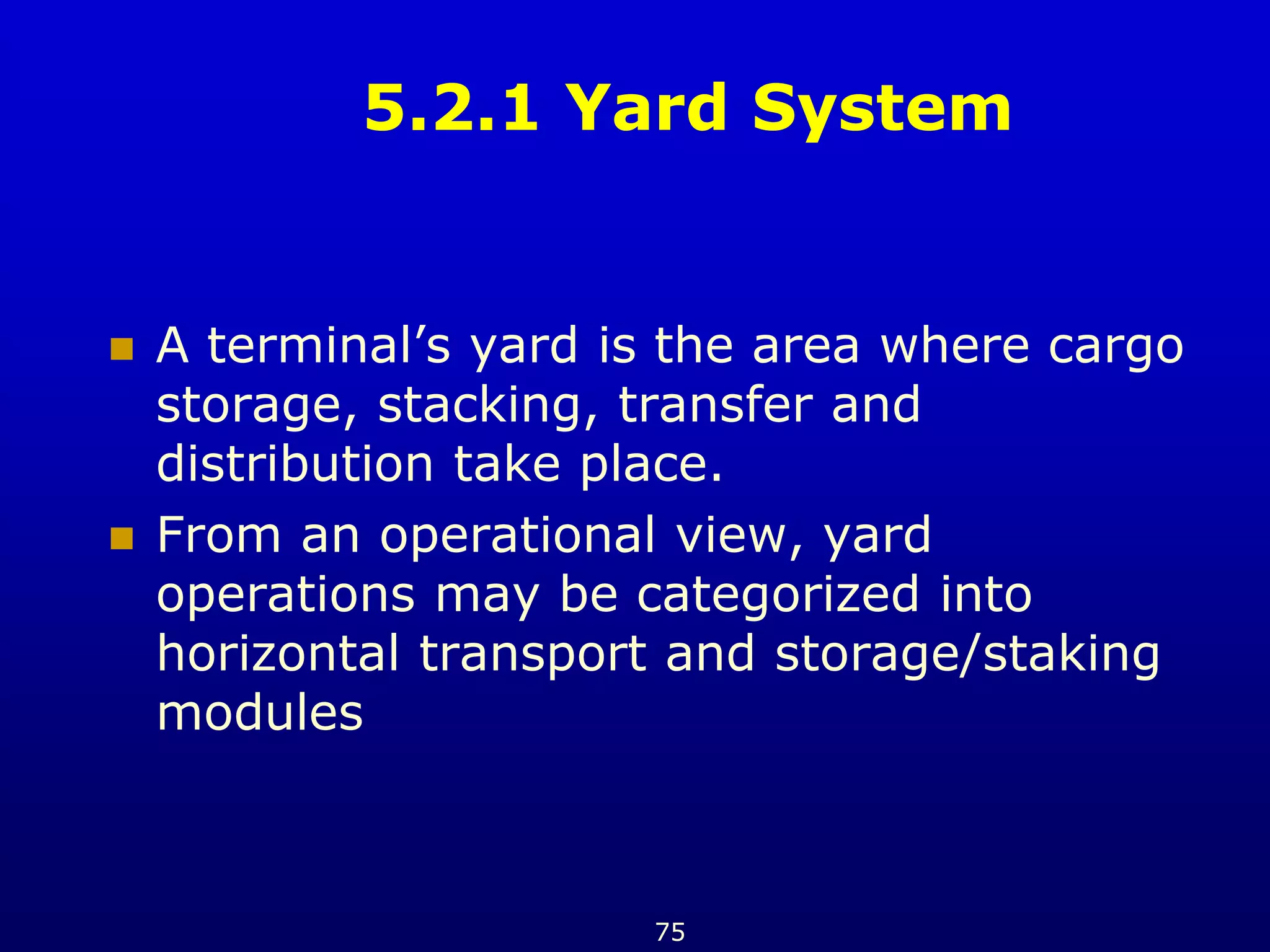 Port and Terminal Operations Management PPT | PPT