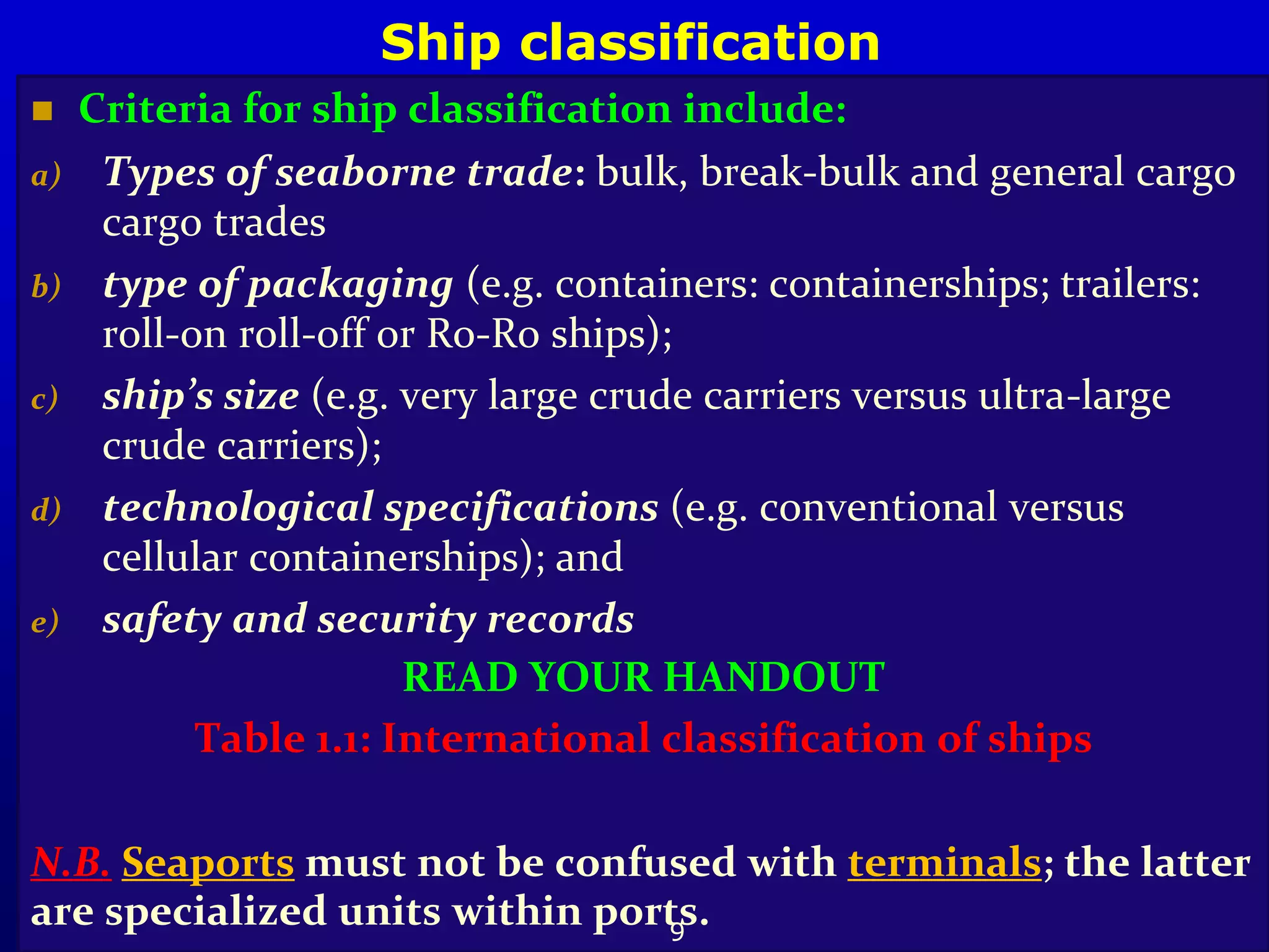 Port and Terminal Operations Management PPT | PPT