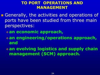 Port and Terminal Operations Management PPT | PPT