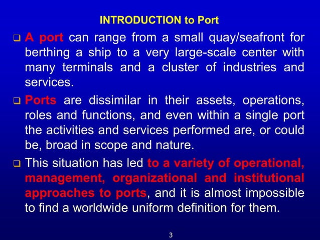 Port and Terminal Operations Management PPT | PPT | Cruises | Travel Type