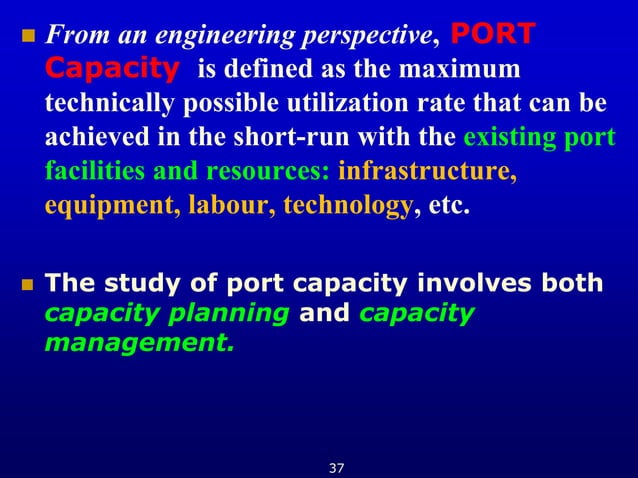 Port and Terminal Operations Management PPT | PPT | Cruises | Travel Type