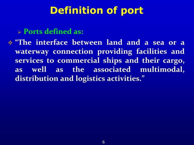 Port and Terminal Operations Management PPT | PPT | Cruises | Travel Type