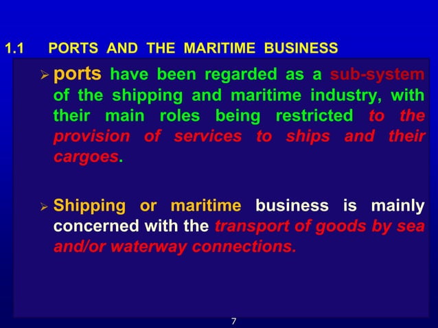 Port and Terminal Operations Management PPT | PPT | Cruises | Travel Type