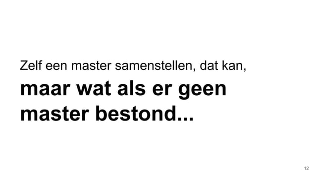 Zelf een master samenstellen? Dat kan! | PDF