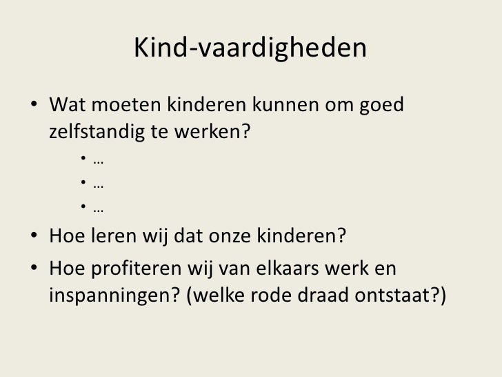 Zelfstandig werken 2