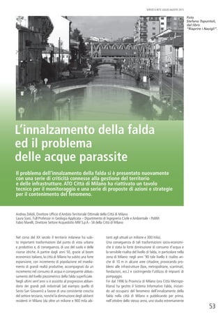 L'innalzamento della Falda a Milano e le Acque Parassite - Andrea ...