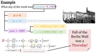 What day of the week were you born? | PPTX | Science