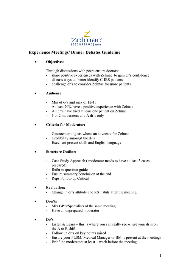 Zelmac dinner debate_guidelines_intranet | DOC