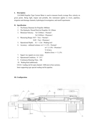 ZELS1206B Portable Water Velocity Meter Data | PDF
