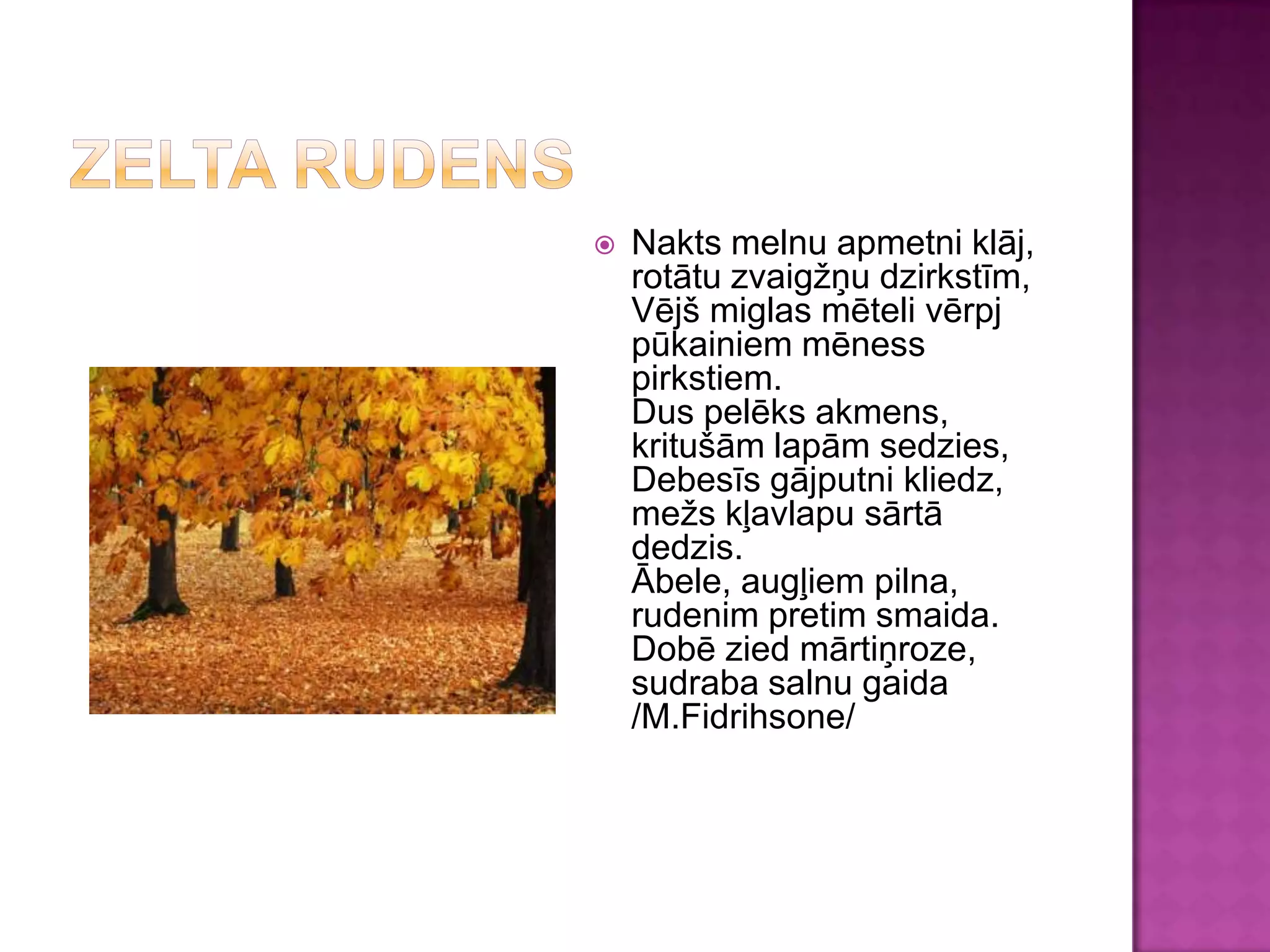 Zelta rudens | PPT