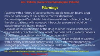 Zen Tablets (Generic Carbamazepine Tablets) | PDF