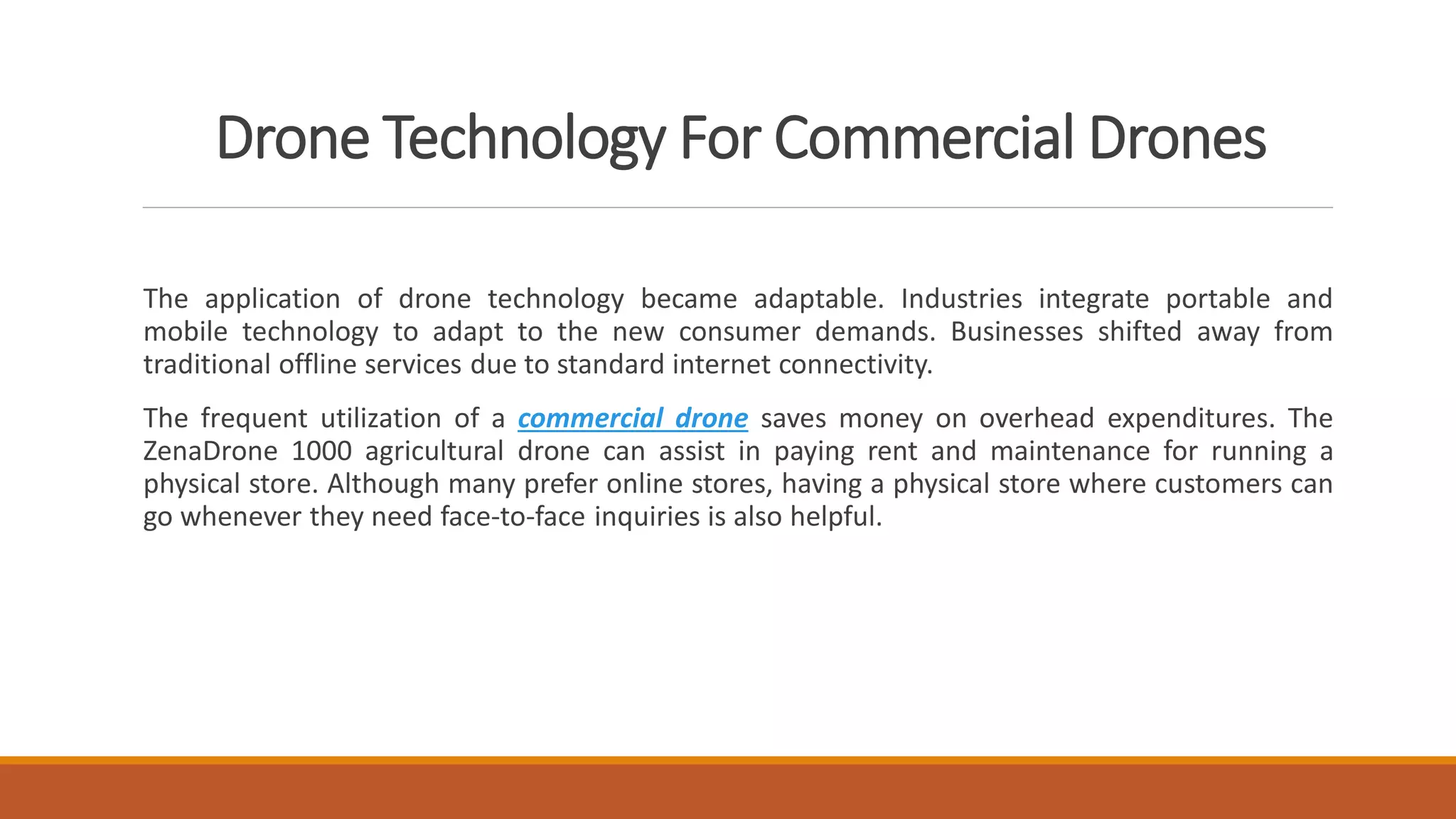 Zena drone 1000 uses in Commercial Drone Industry | PDF