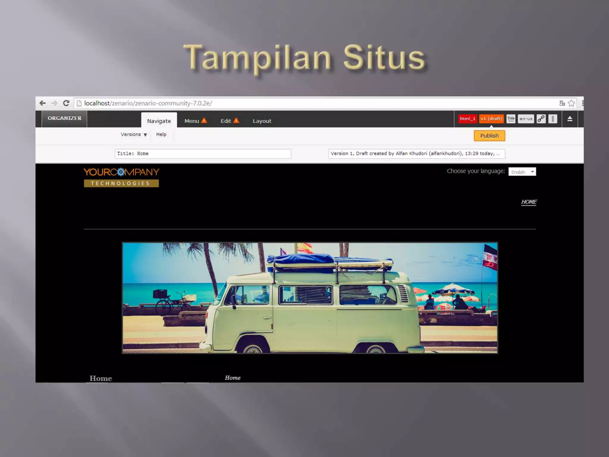 Zenario cms alfan khudori | PPTX
