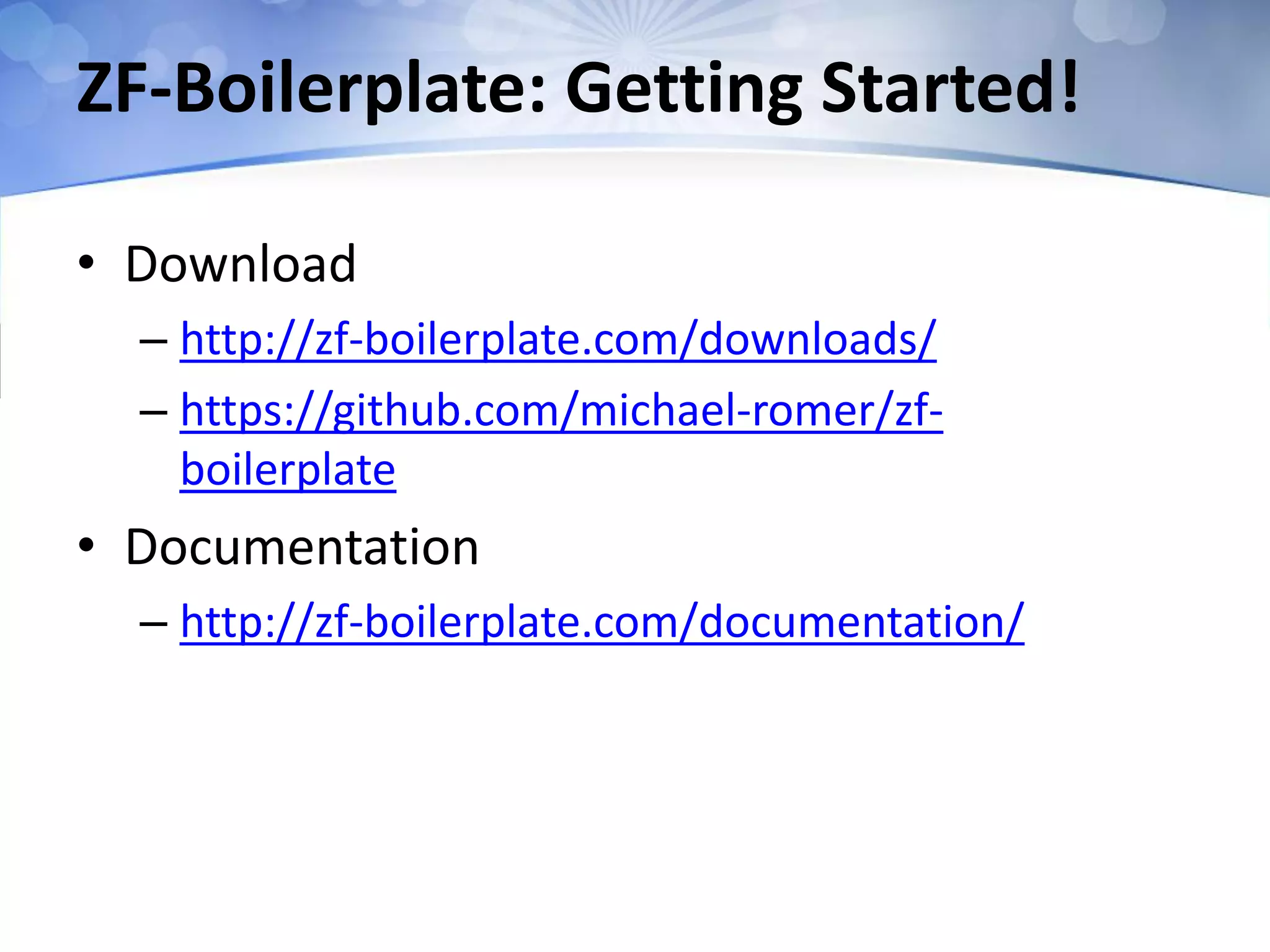 Introduction to Zend framework Boilerplate | PDF | Programming Languages | Computing