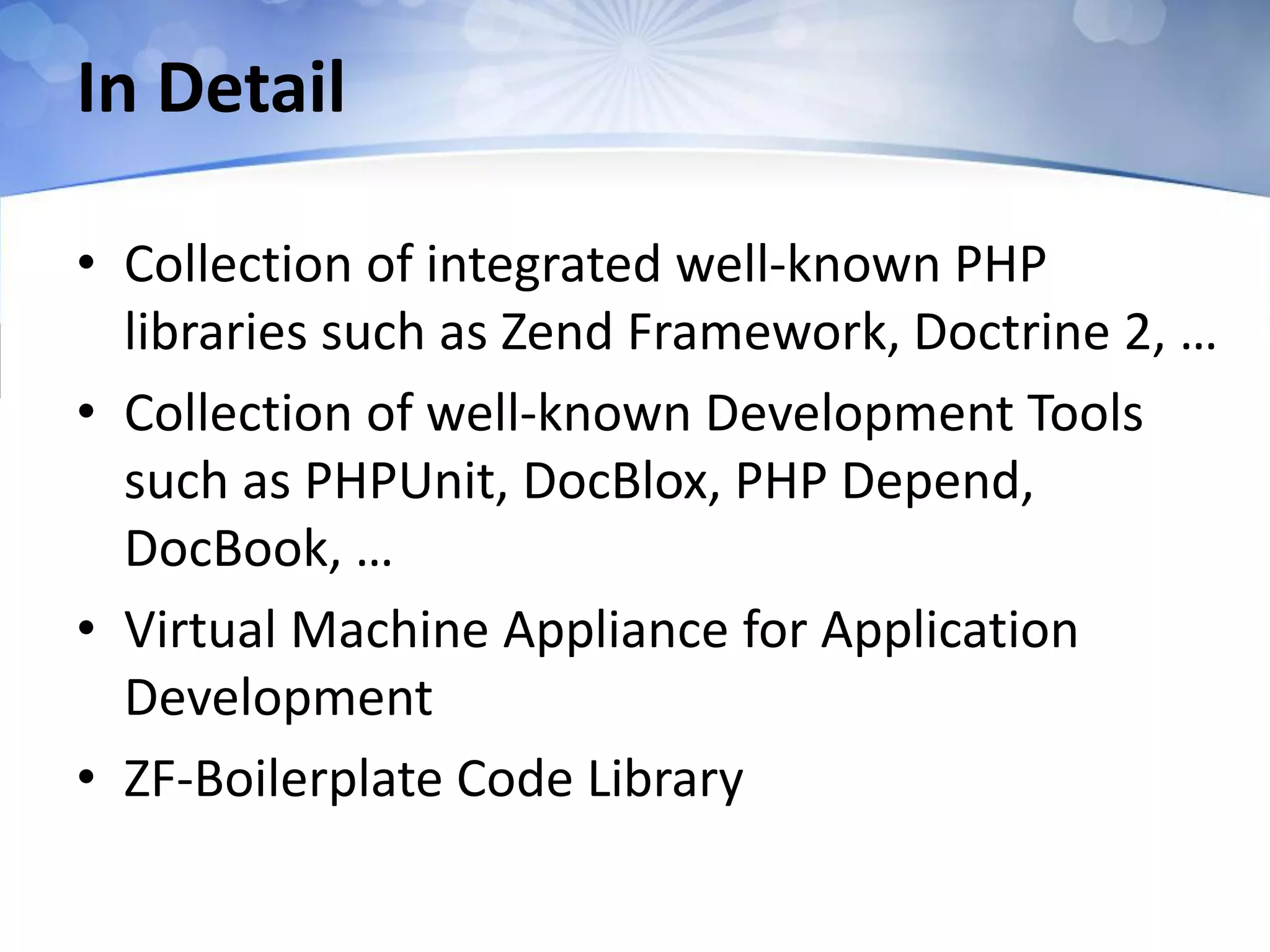 Introduction To Zend Framework Boilerplate Ppt