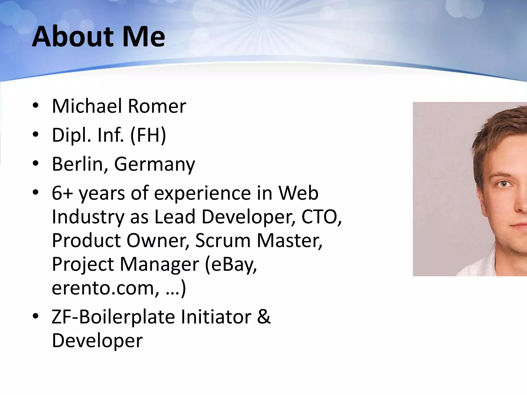 Introduction To Zend Framework Boilerplate Ppt