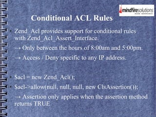 Zend ACL Basics | PDF