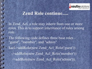 Zend ACL Basics | PDF