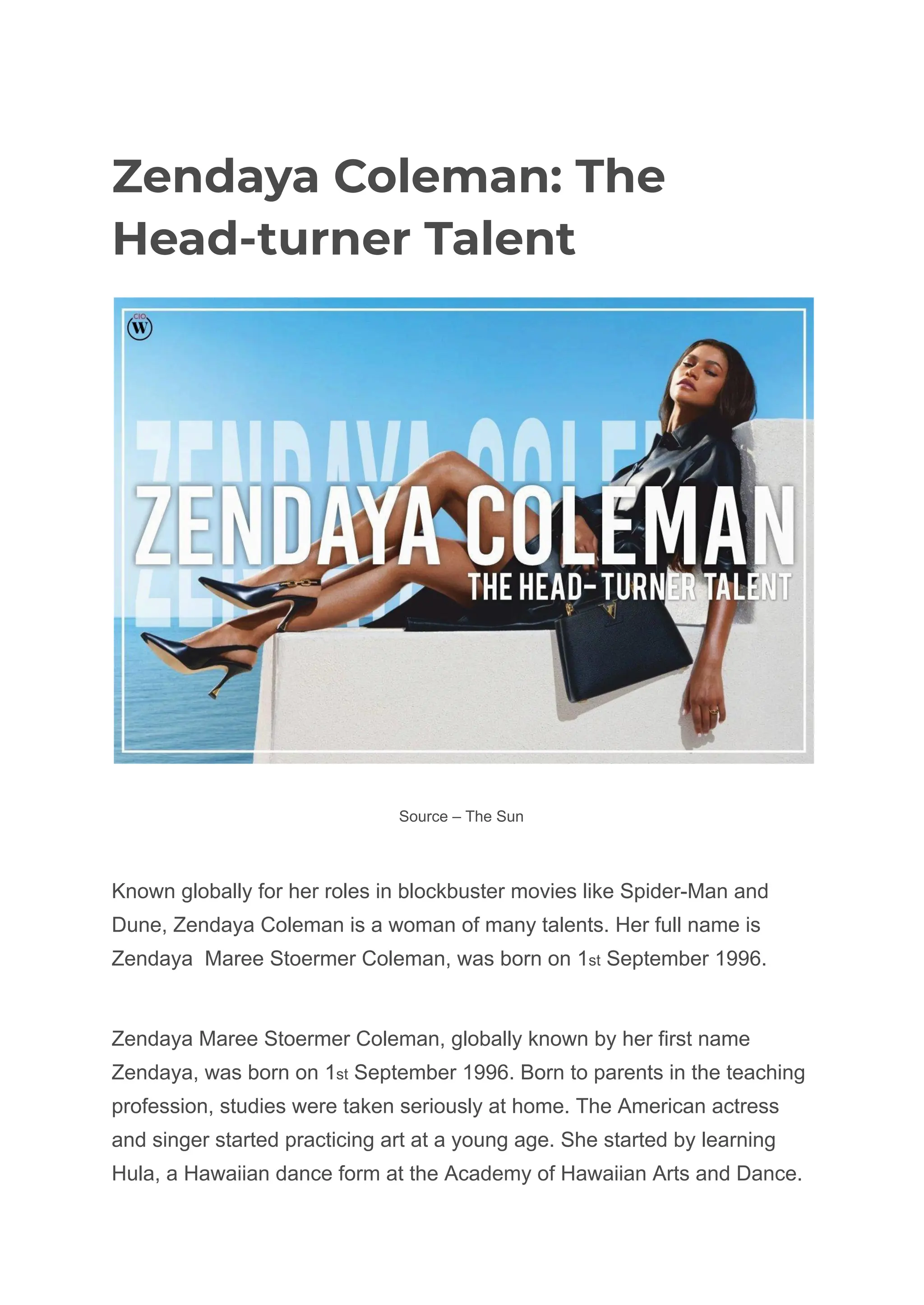 Zendaya Coleman_ The Head-turner Talent.pdf