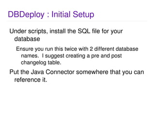 Handling Database Deployments | ODP | Databases | Computer Software and Applications