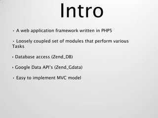 Zend framework | PPT
