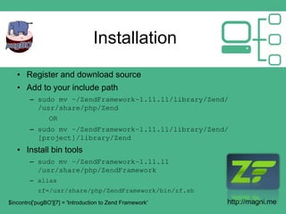 Introduction to Zend framework | PDF