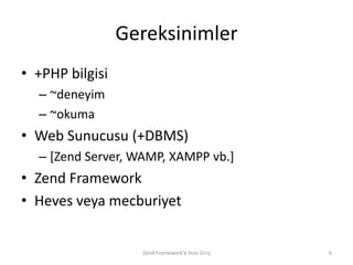 Zend Framework'e Hizli Giris | PPT