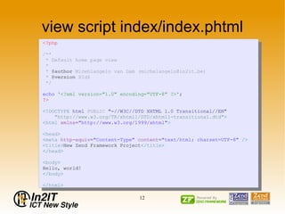 Introduction to Zend Framework | ODP | Web Design and HTML | Internet