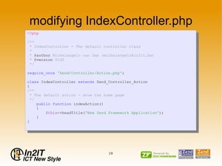 Introduction to Zend Framework | ODP | Web Design and HTML | Internet