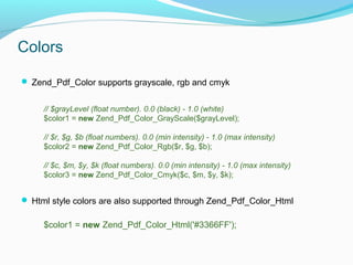 Introduction to Zend_Pdf | PPT