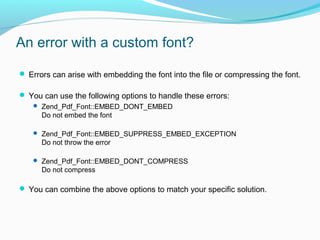 Introduction to Zend_Pdf | PPT | Desktop Publishing | Computer Software and Applications