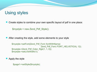 Introduction to Zend_Pdf | PPT | Desktop Publishing | Computer Software ...
