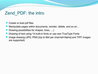 Introduction to Zend_Pdf | PPT